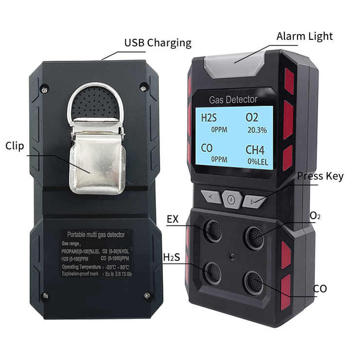 Wgsensor MP400-3 Gas Detector for Detecting Combustible Gas Oxygen ...