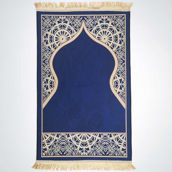 Islamic Solid Color Non-Slip Soft Velvet Square Carpet Thick Fringed ...