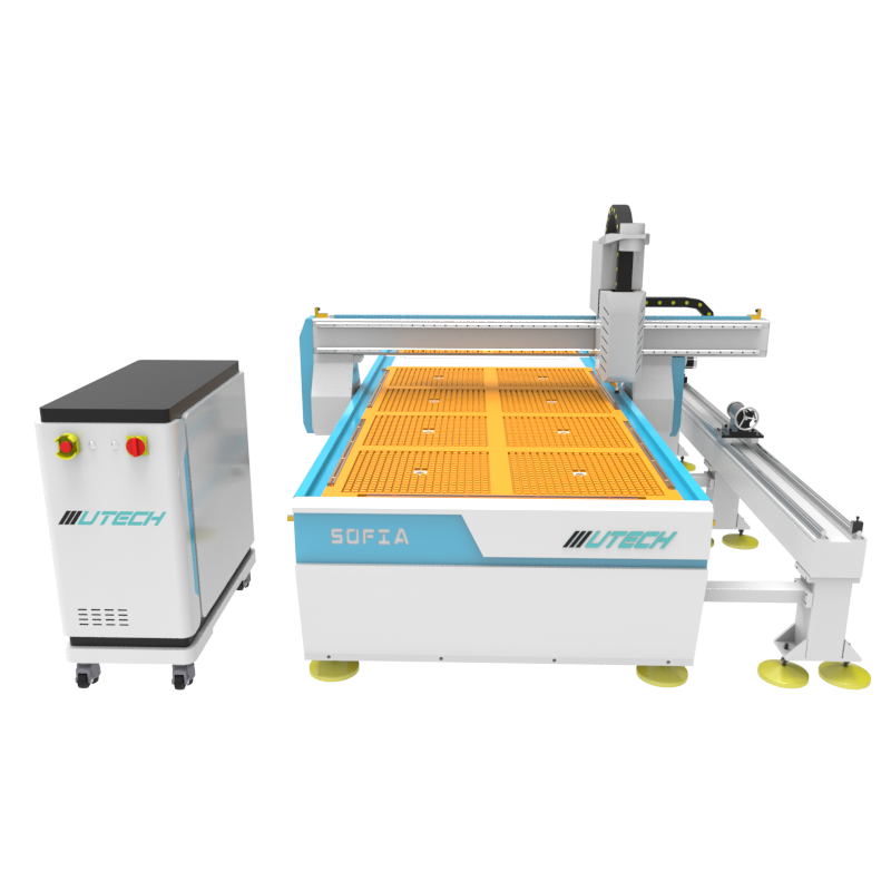 Rotary 4 Axis UTECH High Precision 1325 Cnc Woodworking Machine with ...