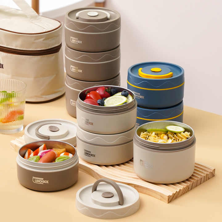 304 Stainless Steel Thermal Insulation Lunch Box Microwave Multi-layers ...