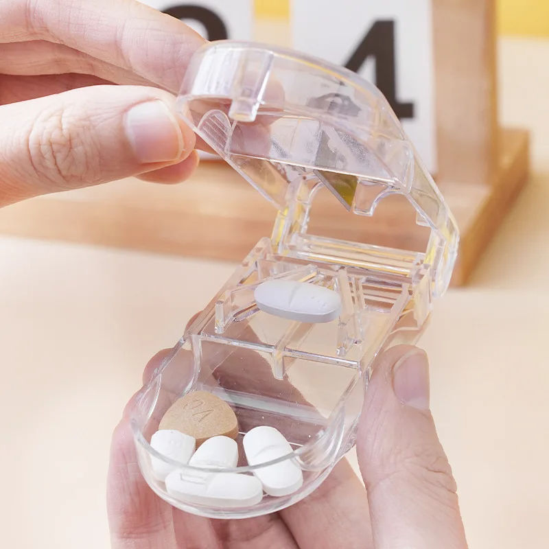 1pcs Portable Pill Cutter Splitter Divide Medicine Storage Tablet ...