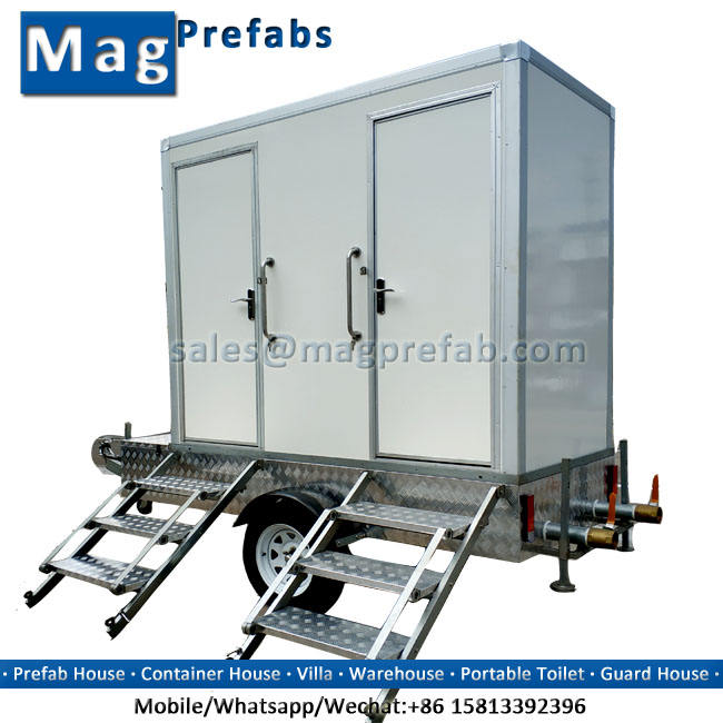 Portable Restroom Trailer with Shower - Customizable Solutions