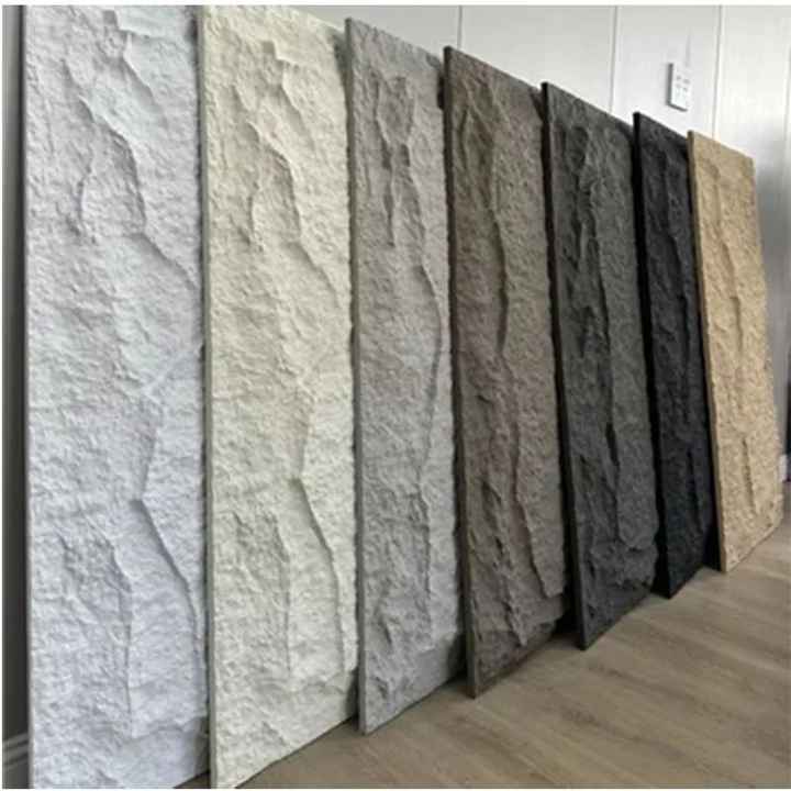 Light Weight Pu Stone Panel Pannelli 3d Da Esterno Wall Faux Polyurethane 3d Decoration Pu Stone ...