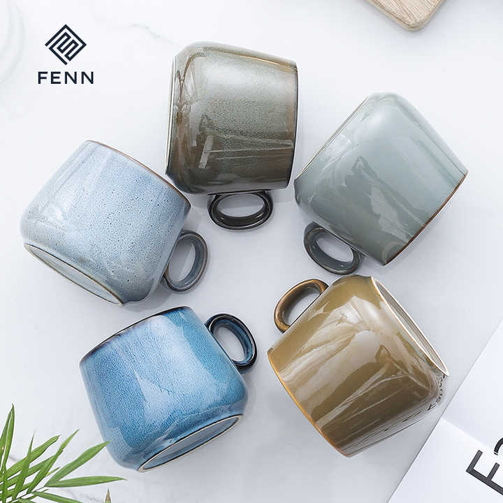 Vintage Eco Friendly Customized Ceramic Cup - Reactive Glaze