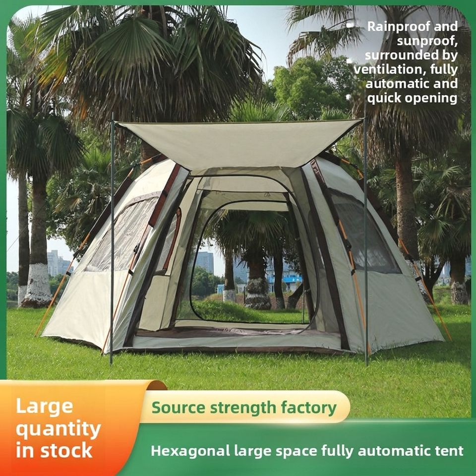 Outdoor Camping Beach Tent Fully Automatic Rain-Proof Sun-Proof 2000 ...