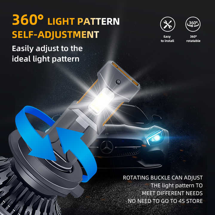 SFIDA V31 75W 7500LM 6000K LED Car Headlight Budget-Friendly 9-16V H4 ...