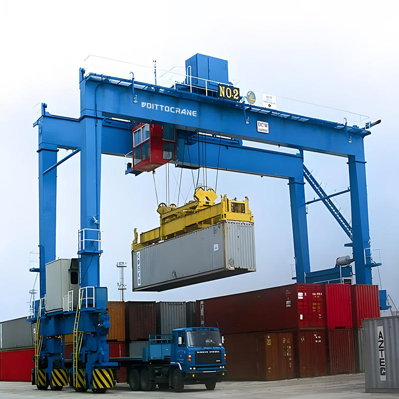 Port Lifting RTG Mobile Container Gantry Crane 20-80 Ton Rubber Tyred ...