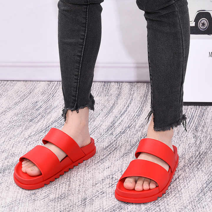 Thick Sole PVC Slide Slippers Double Straps Super Comfort and Durable ...