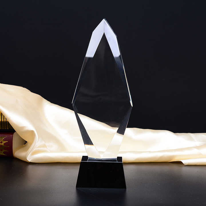 MH-NJ0186 9x27cm crystal glass shield awards crystal award plaques ...