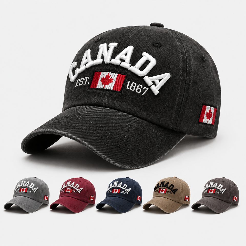 Custom Vintage Washed Common Cotton Letter Pattern Baseball Cap Canada ...