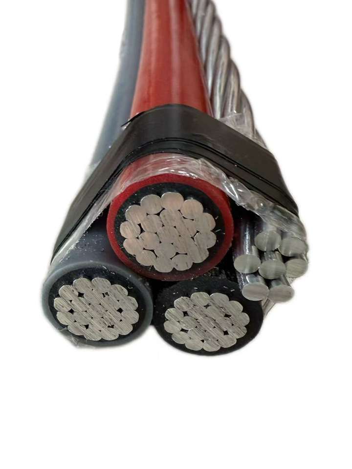 4 Core Tape Duadruplex AL/Xlpe Insulation ACSR Messenger Wire Cable ...