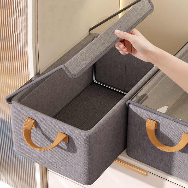 Foldable Storage Box with Lid Clothing Dust-proof Moisture-proof ...