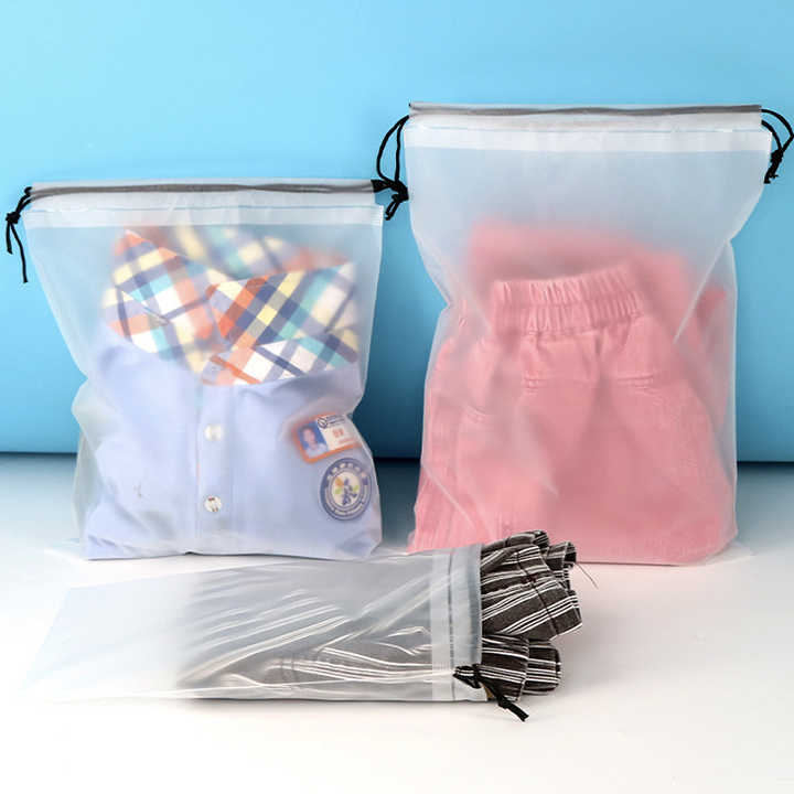 Customized LDPE Plastic Drawstring Bags Leak-Proof PE for Packing Gift ...