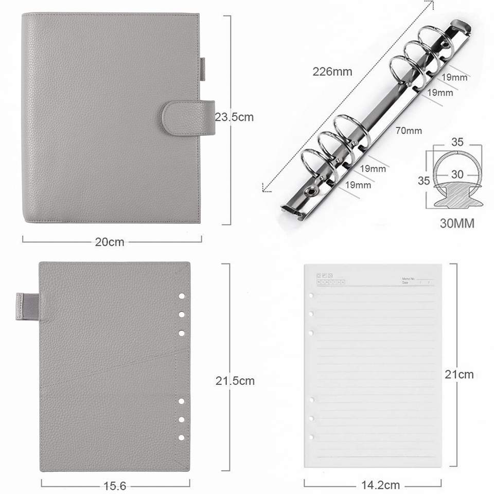 New Design 3 Ring Binder Diary Best Daily Planner PU Notebook Organizer ...