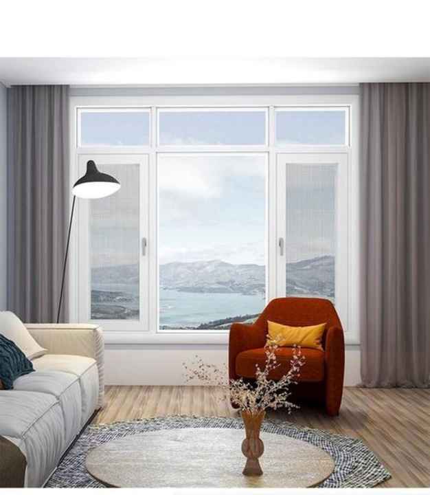 High Quality PVC/UPVC Balcony Windows Casement Window with Grill Design ...