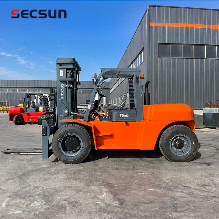 CE Certified FD100 Diesel Forklift - 7 Ton to 10 Ton Capacity