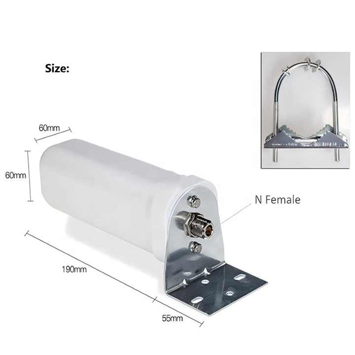 White Long Range High Gain Outdoor Omni Directional Antenna
