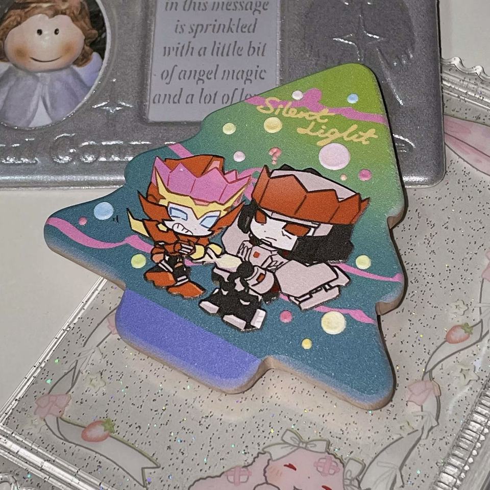 New Wooden Cute Anime Cartoon Charm - Customizable Keyring