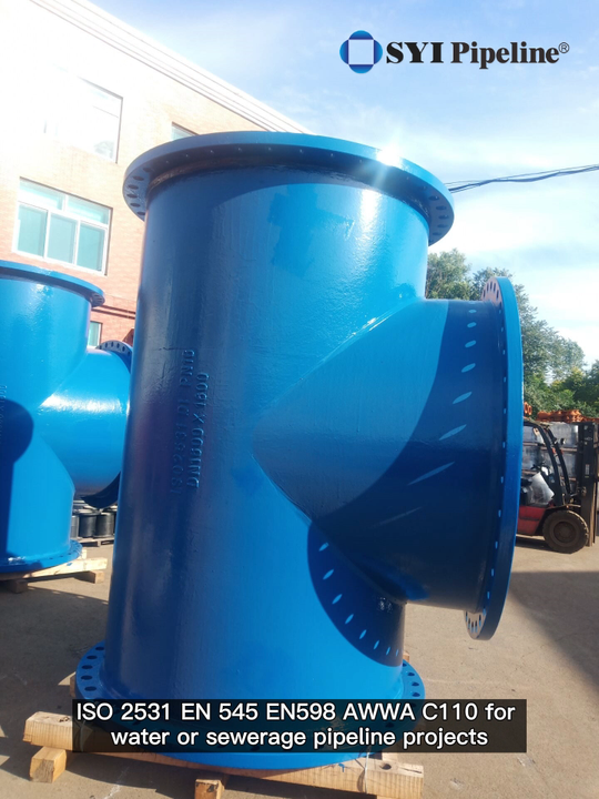 Ductile Iron Tee Elbow Flanged Pipe Fittings for Water & Sewerage