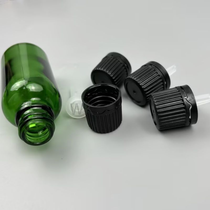Plastic Black Screw Tamper-Evident Cap Essential Oil Dropper Cap With ...