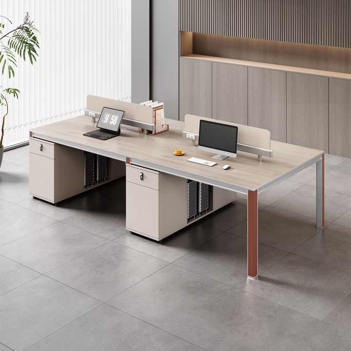 Customizable Modern Office Workstations with Extendable Logo Display ...