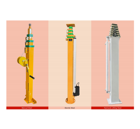 Hydraulic Telescoping Mobile Communication Light Tower & Antenna Mast ...