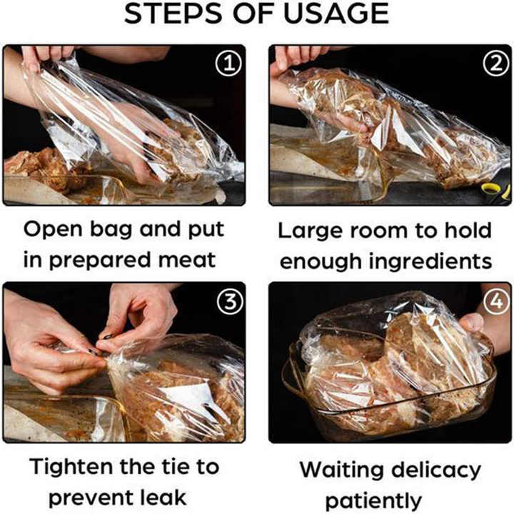 Custom Food Grade Oven Proof Plastic Bags Heat Resistant and Microwave ...