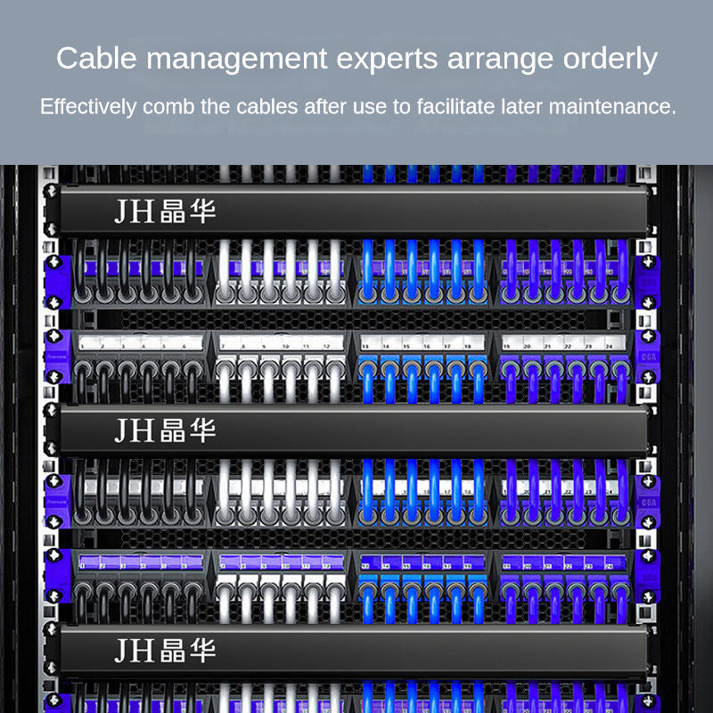 Factory Price Rack Cabinet Routing Slot 1U 24-Port Vertical Cable ...