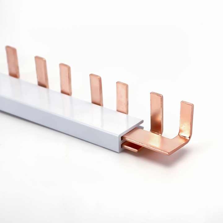 2P125A Red Copper Busbar Comb Busbar Row Pin Type Terminal Block C45 ...