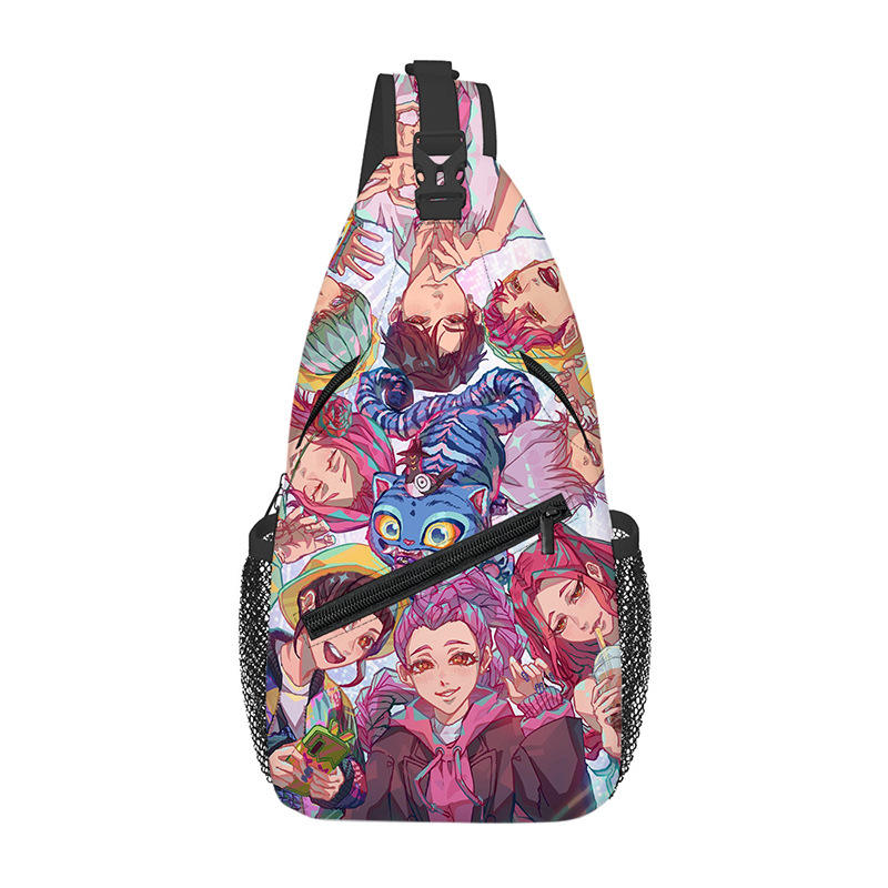 KPop Demon Hunters Witch Hunter Full Print Chest Bag: DIY Polyester ...
