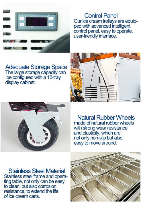 Street Electric Food Vending Machine Moving Food Hand Push Ice Cream ...