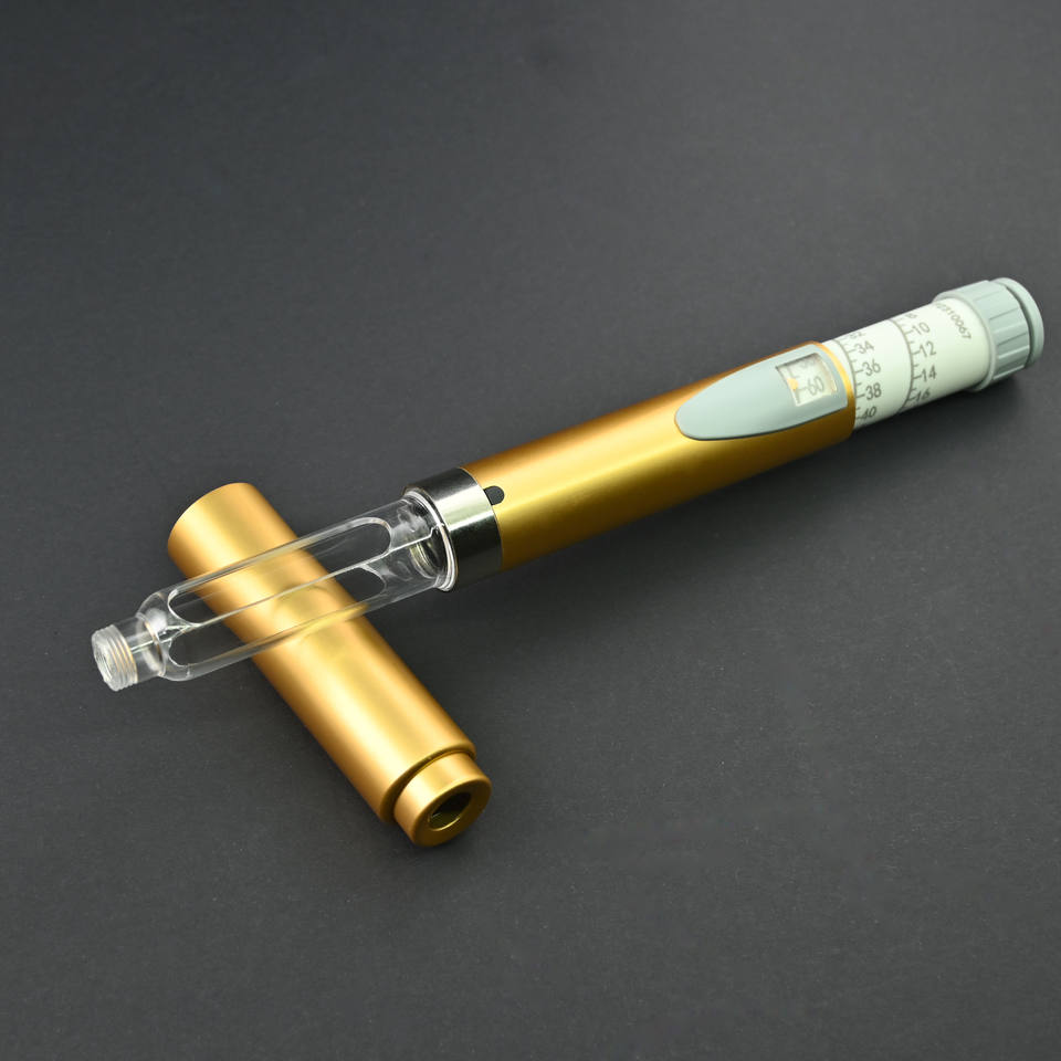 V2 Reusable Metal Injection Pen Insulin Pen 0-60 IU with 3 ml Ink ...