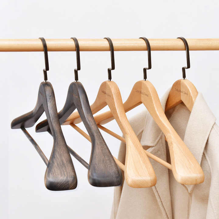 Wholesale Custom Logo Clothes Hanger - Hotel Wood Suit Hanger