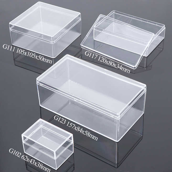 SUNSHING Plastic Square Cube Display Boxes - Recycled Materials for Storage