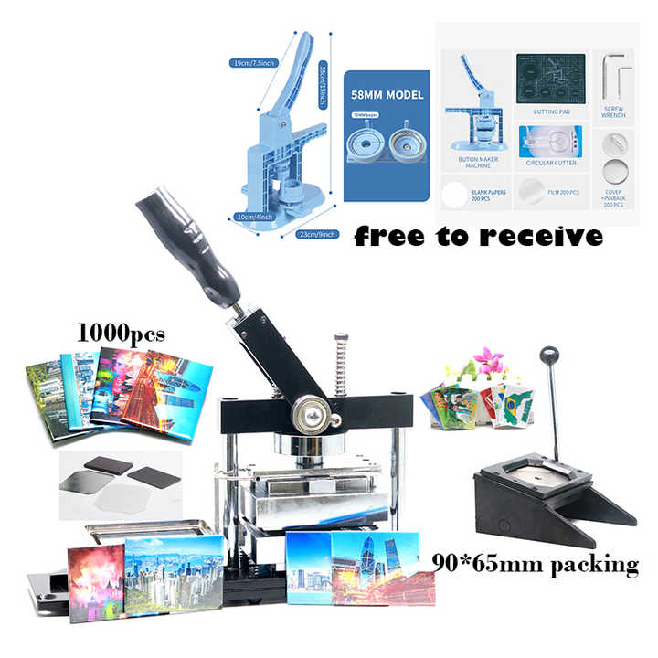 Rectangle 90*65mm Fridge Magnet Machine with Easy Operation
