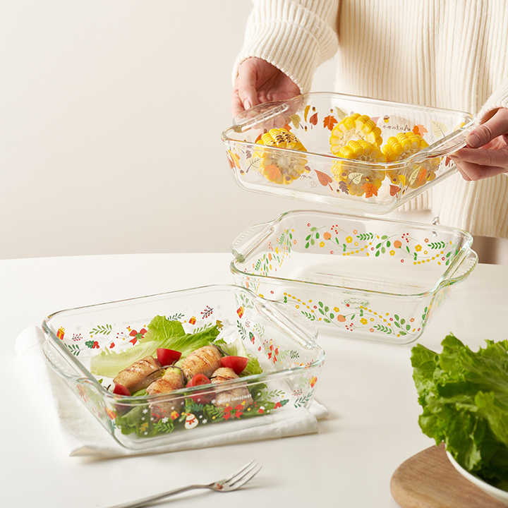 Wholesale Rectangular Borosilicate Glass Oven Safe Bakeware Set 3 3359| Alibaba.com