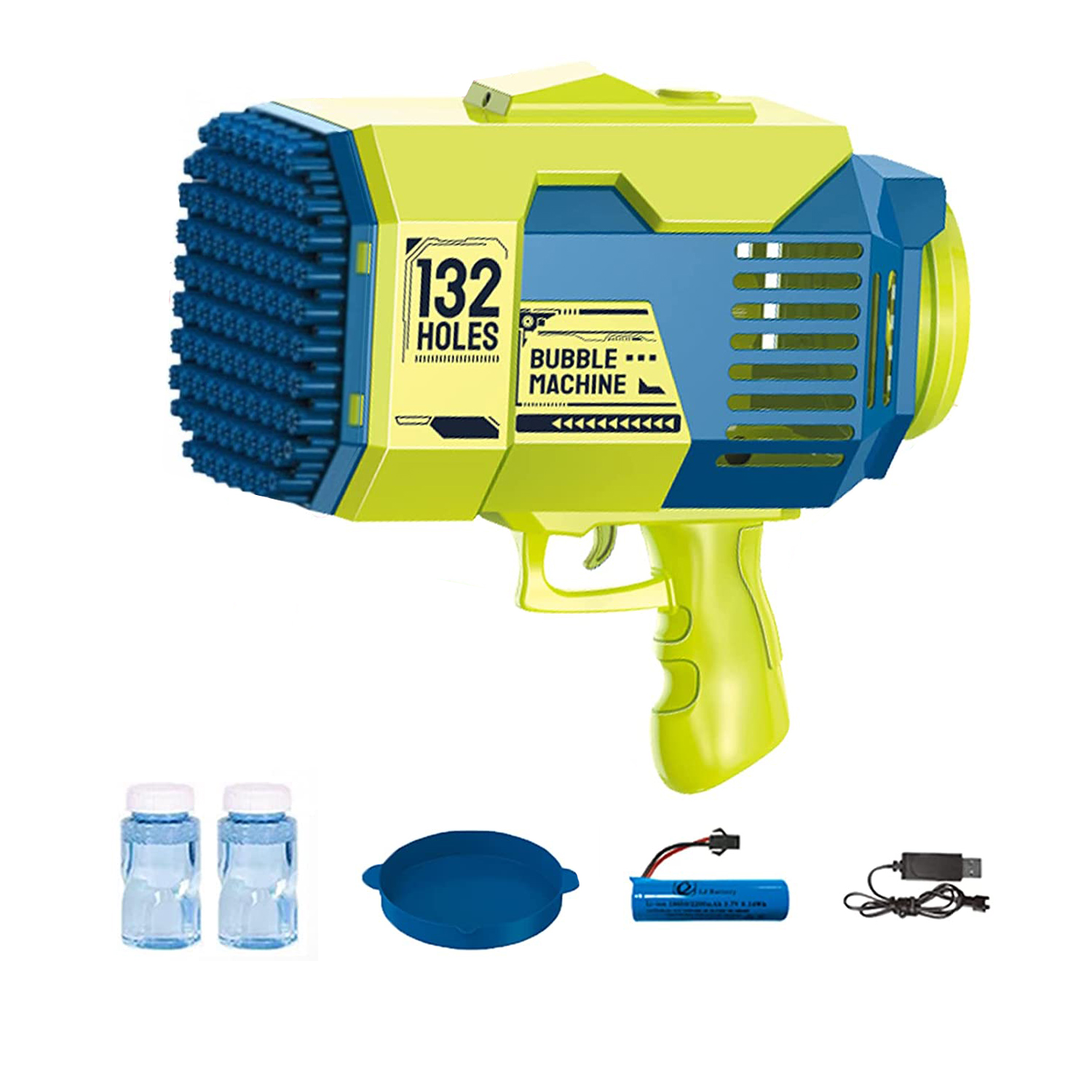 132 Holes Rocket Bazooka Bubble Gun for Kids Outdoor Play