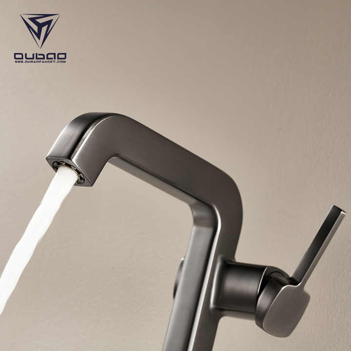 Modern Gun Grey Basin Bathroom Water Tap Single Hole Install ...