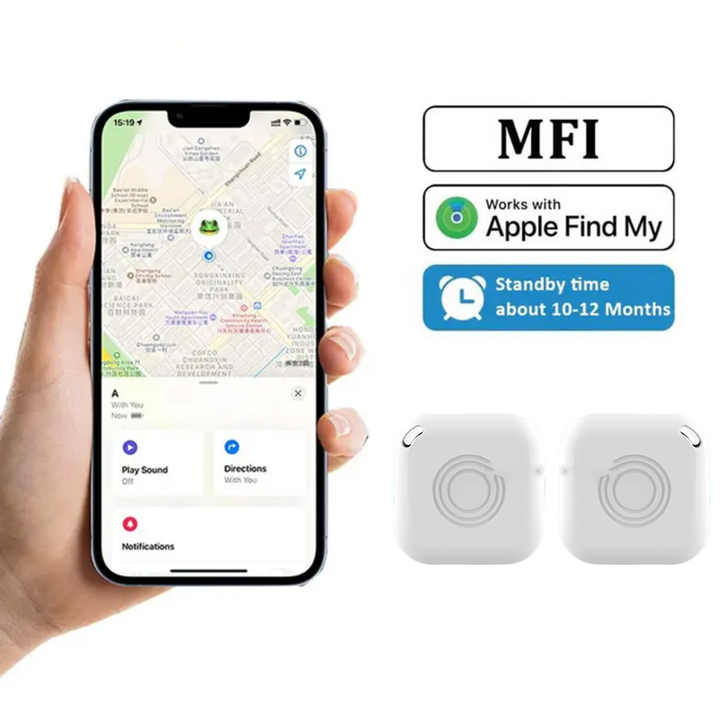 MFi Certified Find My Tag Smart Air Tracker GPS Locator Bluetooth ...