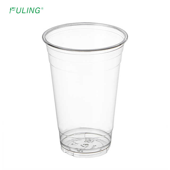 FULING Factory Custom Disposable Plastic Cup with Dome Lid Flat Lid ...