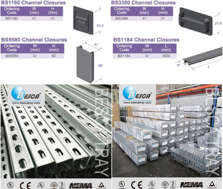 BESCA Galvanized Double Slotted Unistrut Channel Steel Beams Perforated ...