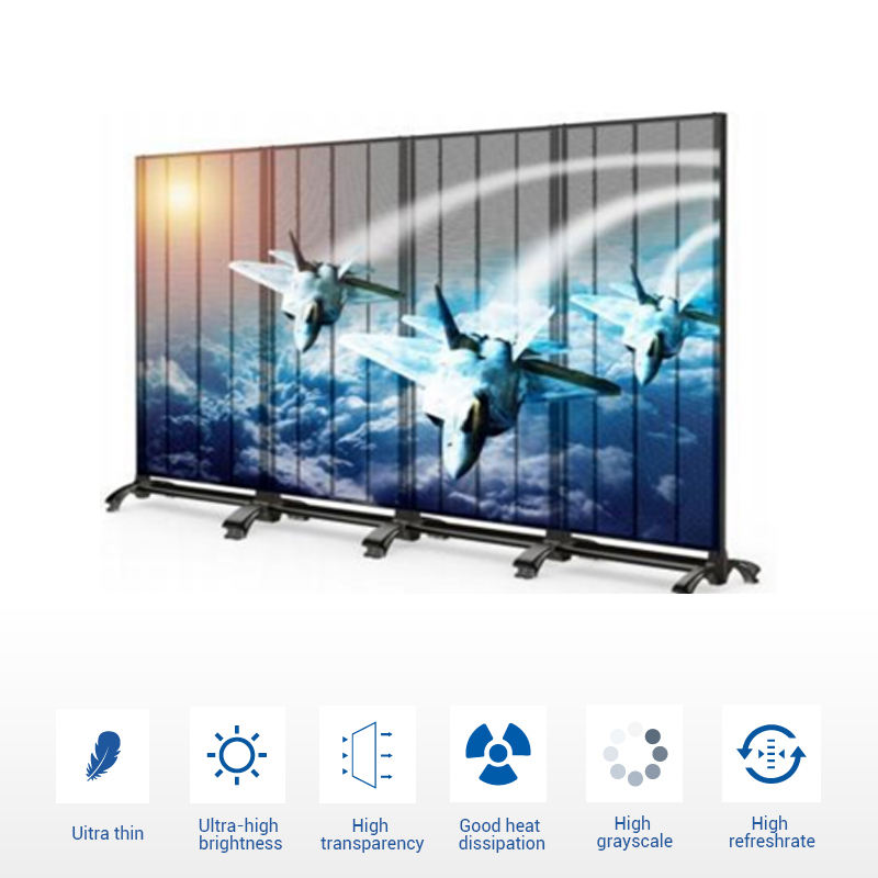 Wheel Movable LED Transparent Display Board P3.91-7.81 Pixel Pitch ...