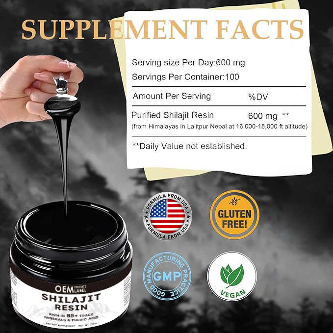 Custom Shilajit Resin - Pure Himalayan Organic Supplement