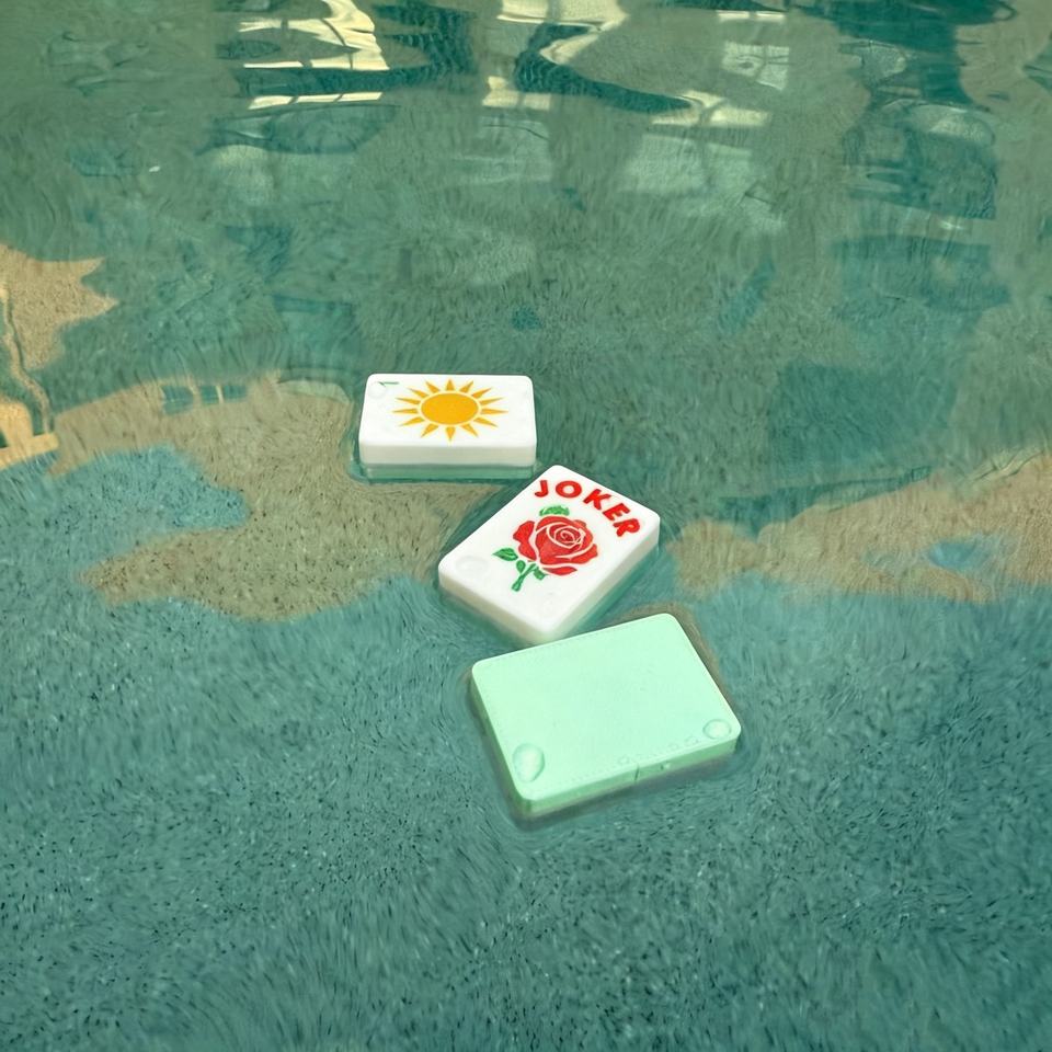 Customized Mahjong Floating Pool Tiles American Mahjong Set Waterproof ...