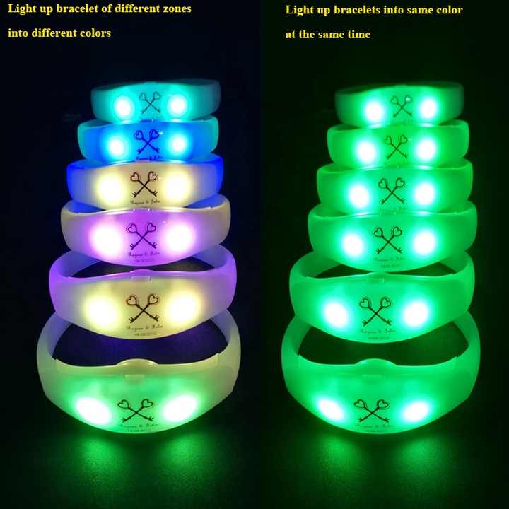 Big Concert Remote Controlled LED Wristbands for Parties