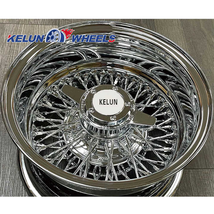 Zenith 13 Inch & 14 Inch Dayton Wire Wheels - Chrome & Gold Multi Spoke ...