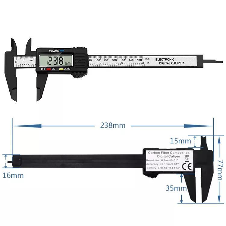 0-150mm digital electronic vernier caliper with large LCD screen auto ...