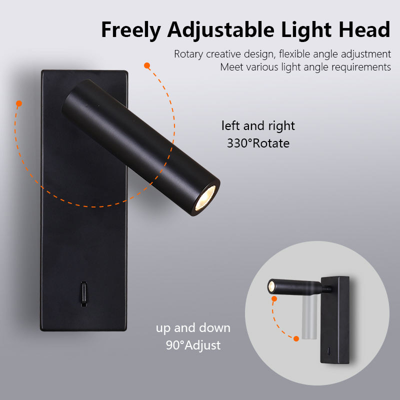 Surface Mounted Eye protection LED Reading Wall Lamp Spotlight Bedroom ...