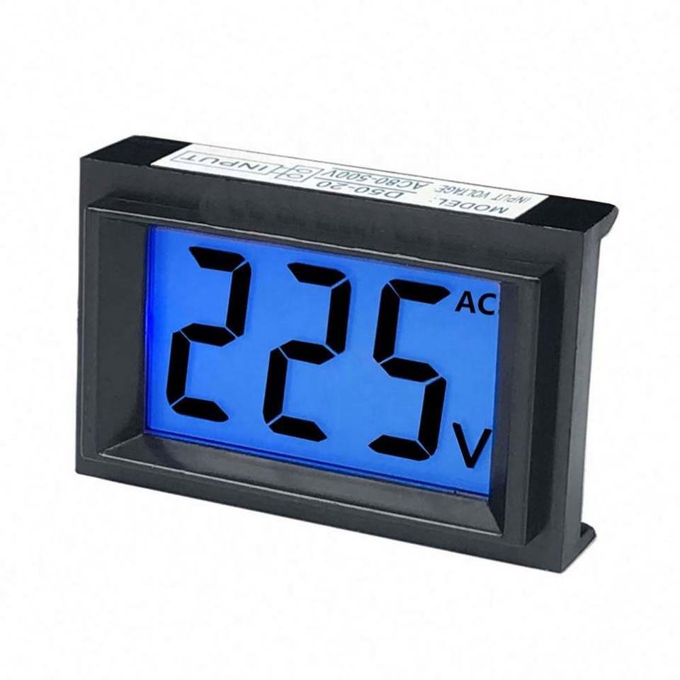 AC 80-500V High Precision LCD Digital Display AC Voltmeter Amp Volt ...