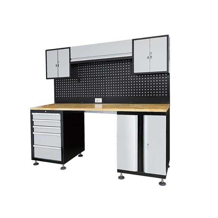 Steel Workbench with Tool Storage - Customizable Solutions